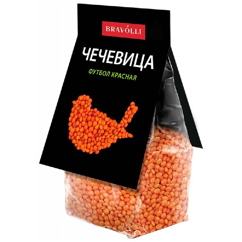 Чечевица BRAVOLLI красная "Футбол" 350г