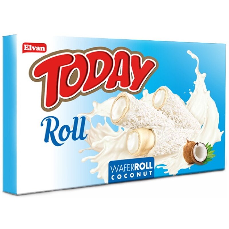 Вафли TODAY Wafer Roll Coconut трубочки с кокосовым кремом (Мультипак 18гх10) 180г