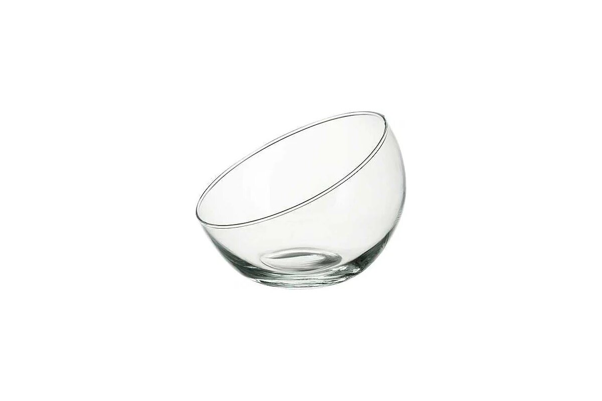 Никольский завод светотехнического стекла Анабель Шаровая ваза с косым резом прозрач h13см d157мм 061662