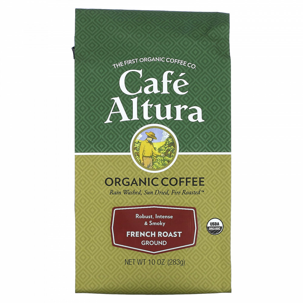 Cafe Altura, органический кофе, молотый, французская обжарка, 283 г (10 унций)