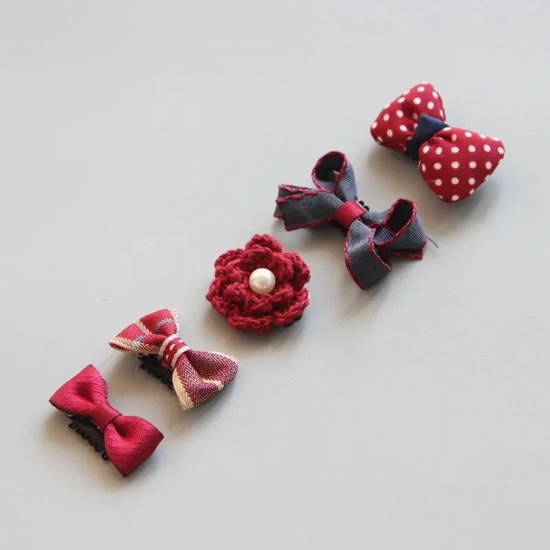 5 шт. детские заколки для волос, красный, Color: 13
