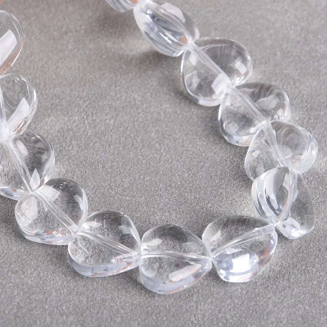 Хрустальные бусины сердце 14 мм, 10 шт. Clear