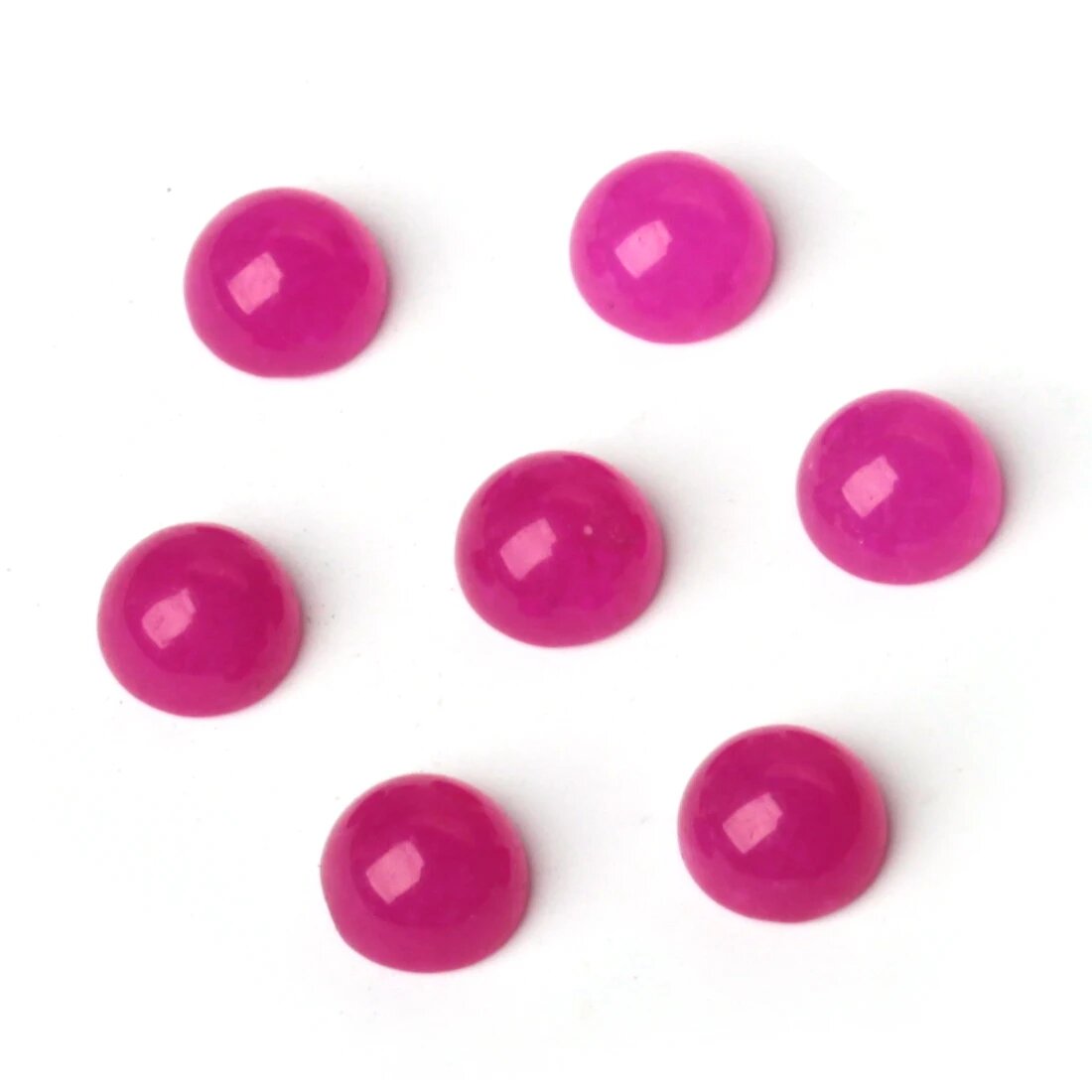 Кабошоны из белого нефрита лаcoogh 10 шт, 4/6/8/10 мм Розовый, 10 мм, Rose Red