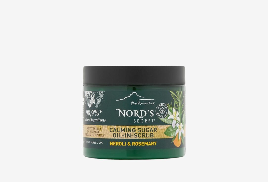 Расслабляющий сахарный скраб c эфирным маслом NORDS SECRET NEROLI & ROSEMARY 320 мл