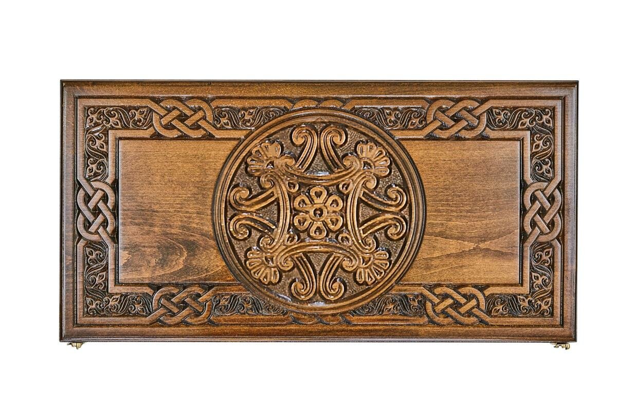 Нарды резные Светлый узор 60 х 61 см бук Армения 62517 Haleyan