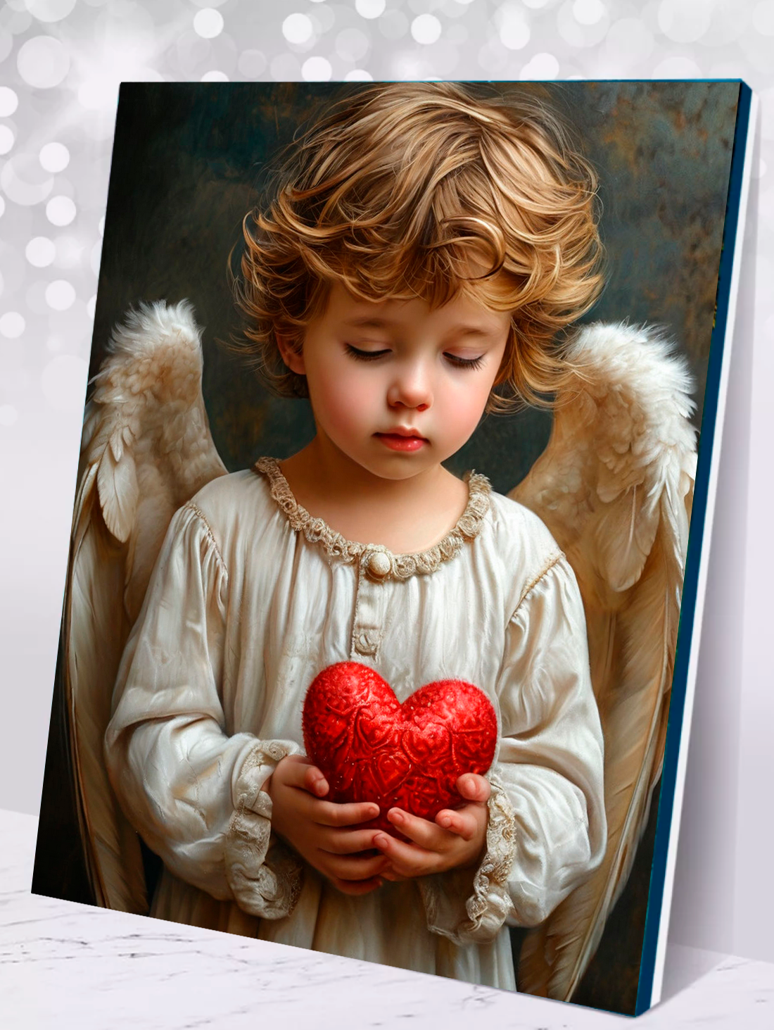 Картина по номерам "Влюбленный ангел" 40х50 см, хлопковый холст на подрамнике, акрил, АртТойс