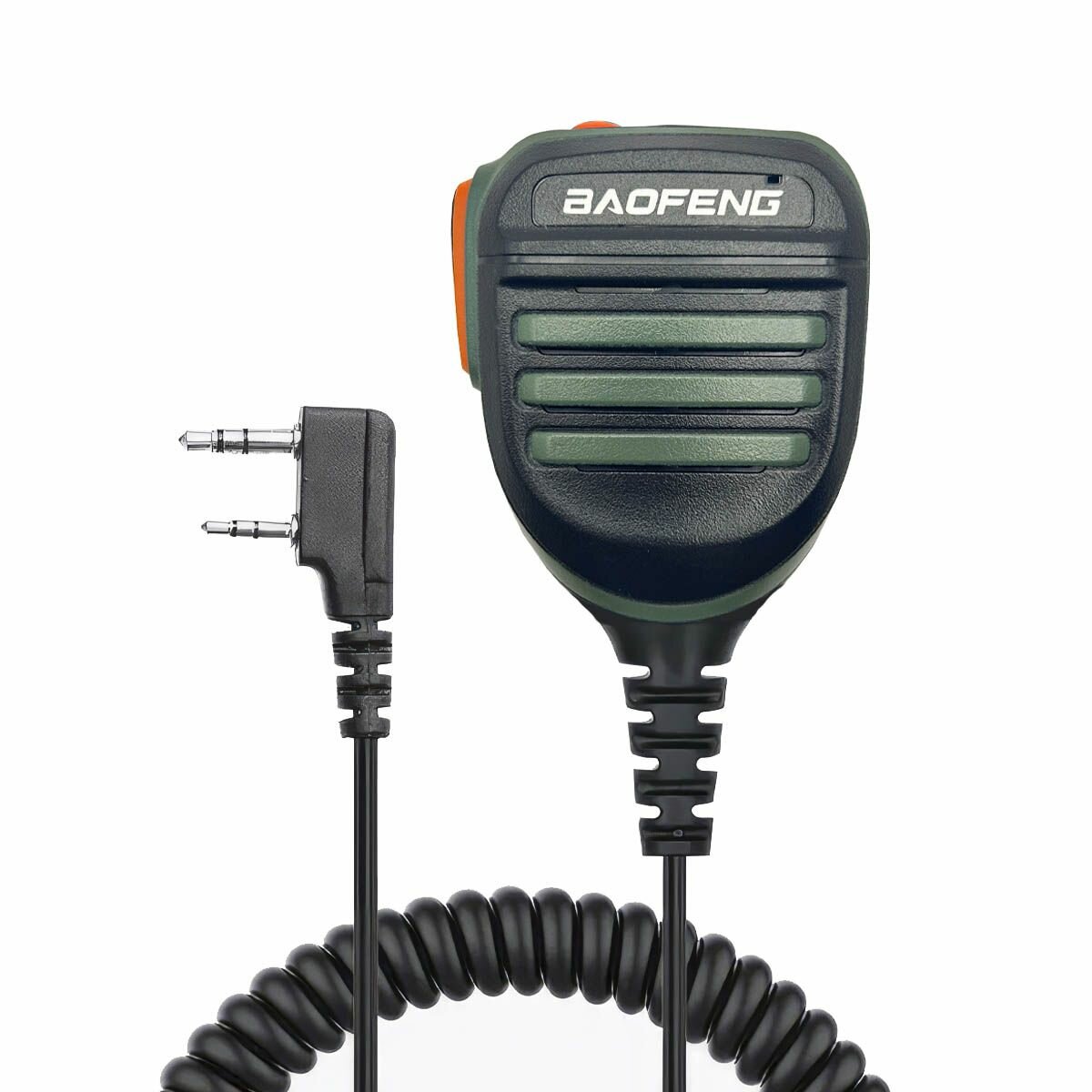 Тангента для рации Baofeng, влагозащита IP67, K-Plug, Цвет Зеленый