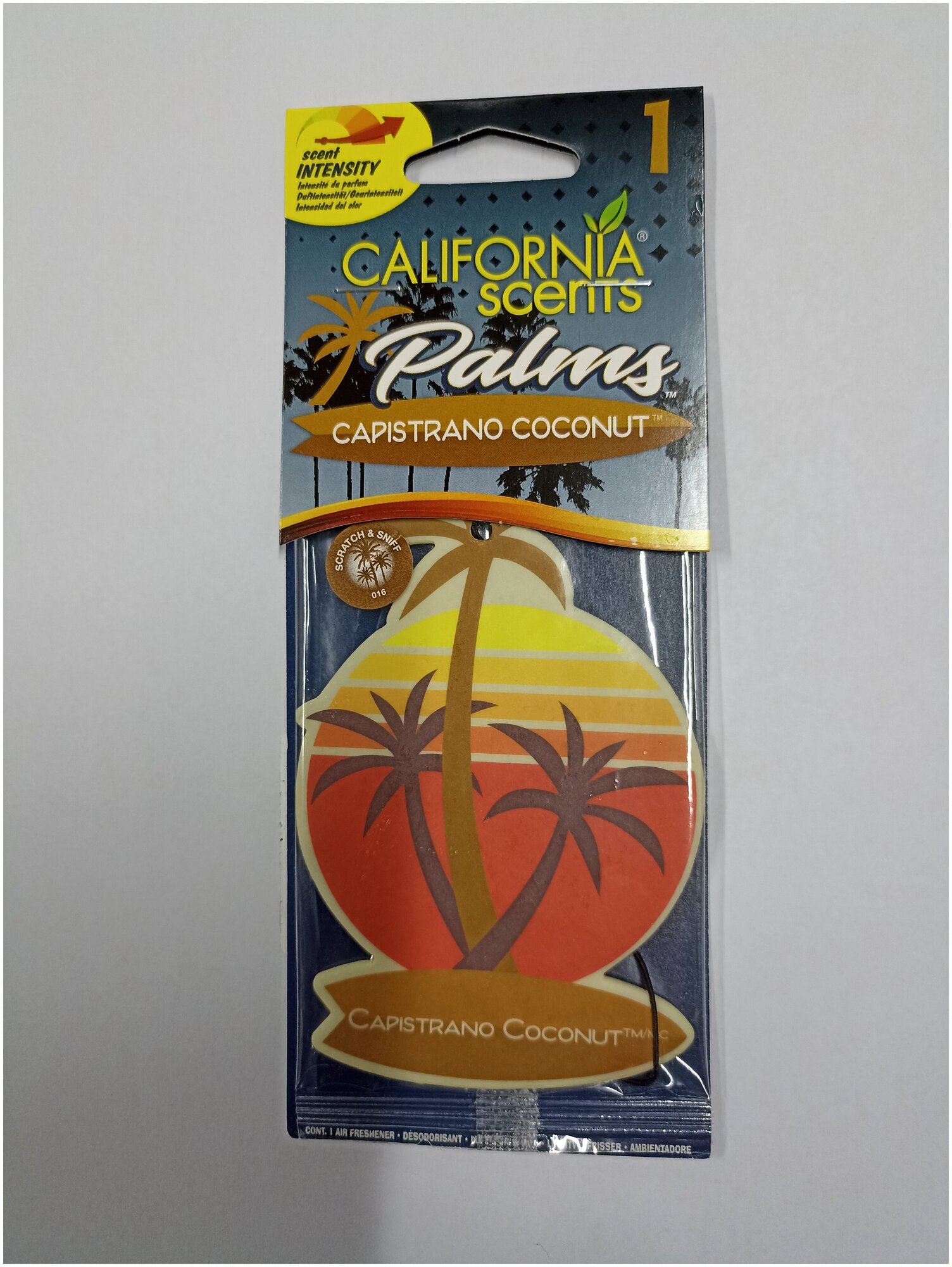 Автомобильный освежитель California Scents Palms Кокос капистрано 6 штук
