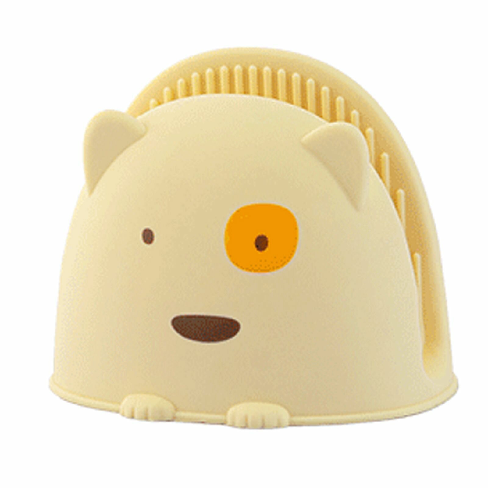 Желтые термостойкие силиконовые прихватки для духовки, милые мультяшные дизайнерские мини-перчатки для духовки для защиты от приготовления пищи на кухне