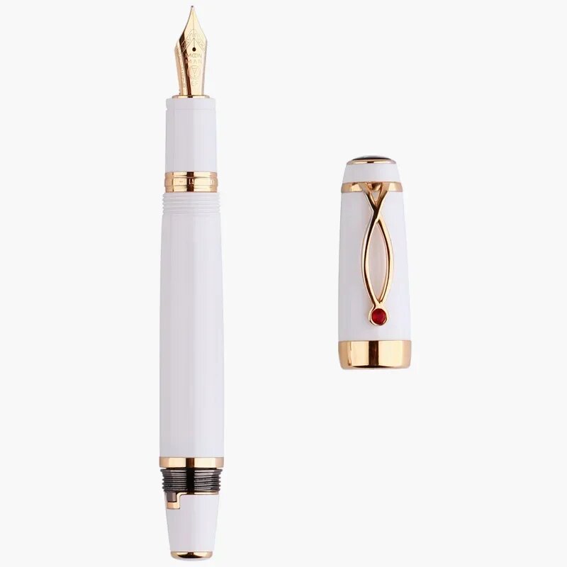 Ручка перьевая MAJOHN X1 Final Craftsman Белая с золотом, EF