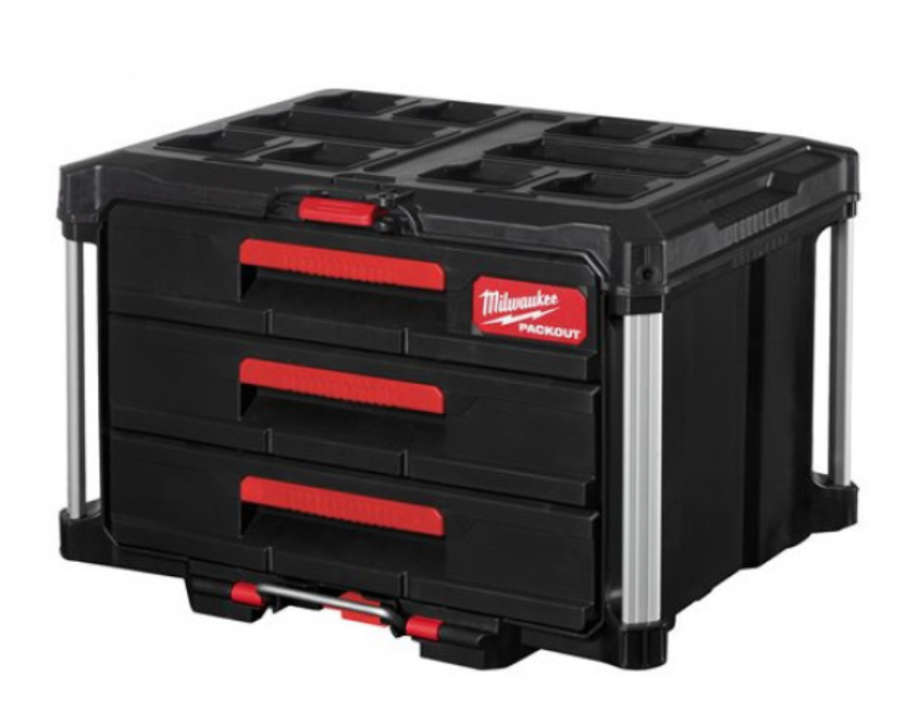 Кейс Milwaukee Packout с 3-мя выдвижными отсеками 4932472130