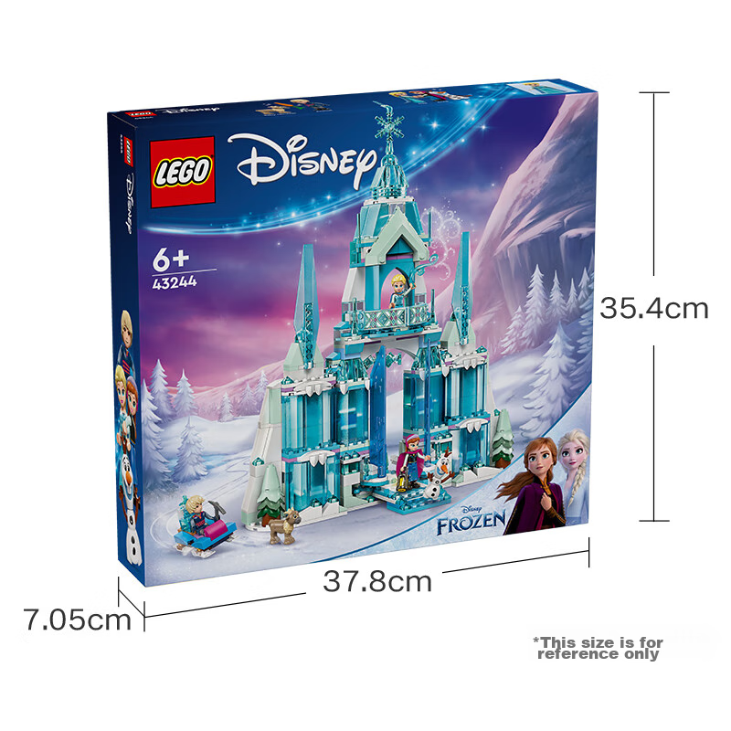 LEGO Disney 43244 Elsa's Ice Palace Castle, Building Blocks Set, Girls' Toy, Children's Birthday Gift