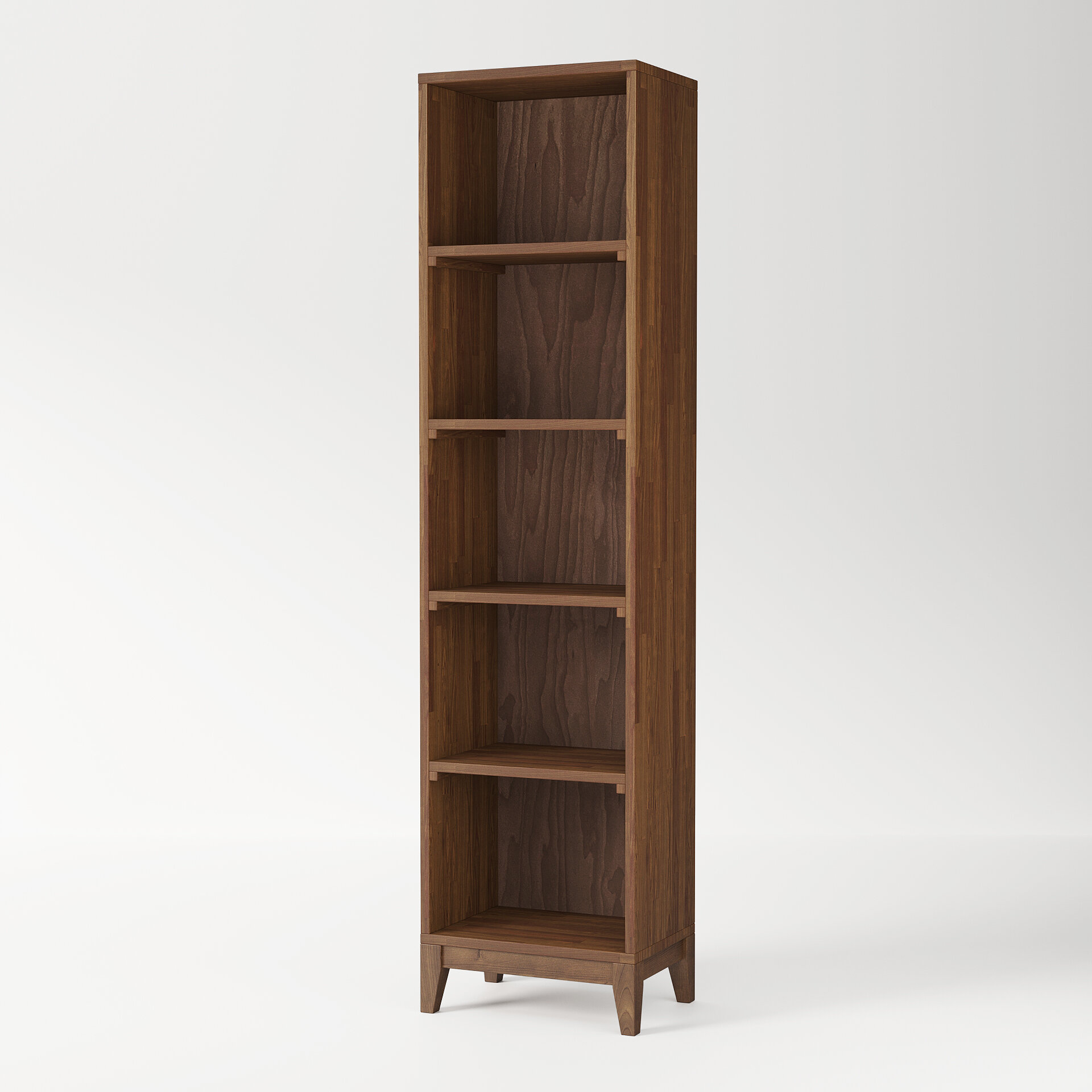 Стеллаж деревянный, Scandy, 200х50х35 см, Hansales, цвет дуб