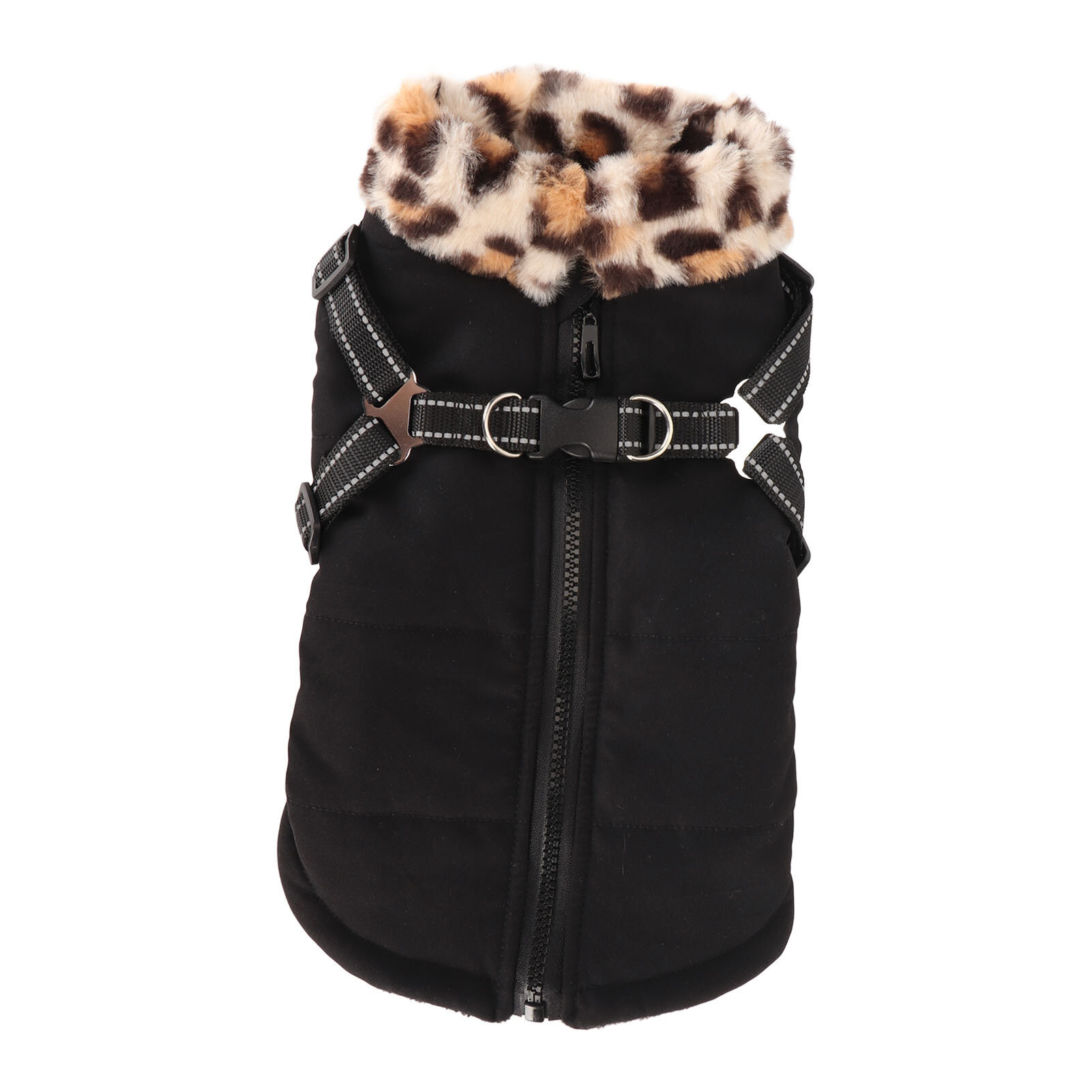 Теплая куртка для собак, стильное ветрозащитное утепленное светоотражающее зимнее пальто для собак с нагрудным ремнем для прогулок на открытом воздухе, пешего туризма XL