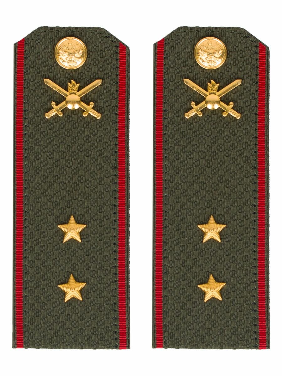 Погоны МО Сухопутные войска зеленые звание Прапорщик