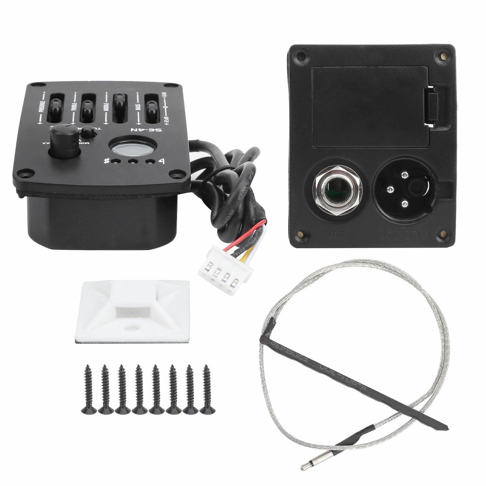 4-полосный предусилитель для акустической гитары, эквалайзер, Q-эквалайзер для музыкальных инструментов, гитарные аксессуары SE-4N