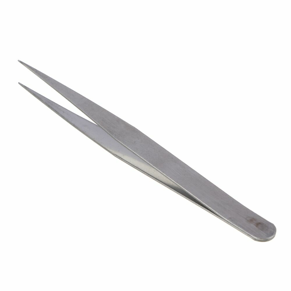 Пинцет прямой, острые концы, длина 12,3см