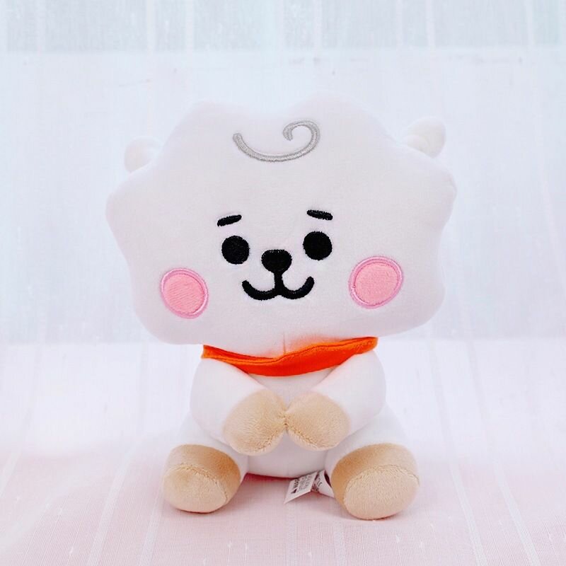 Плюшевая игрушка BT21 Baby TATA манг БТС КОЯ чимми 20 см, RJ, сидящая под стилем KPOP COOKY SHOOKY.