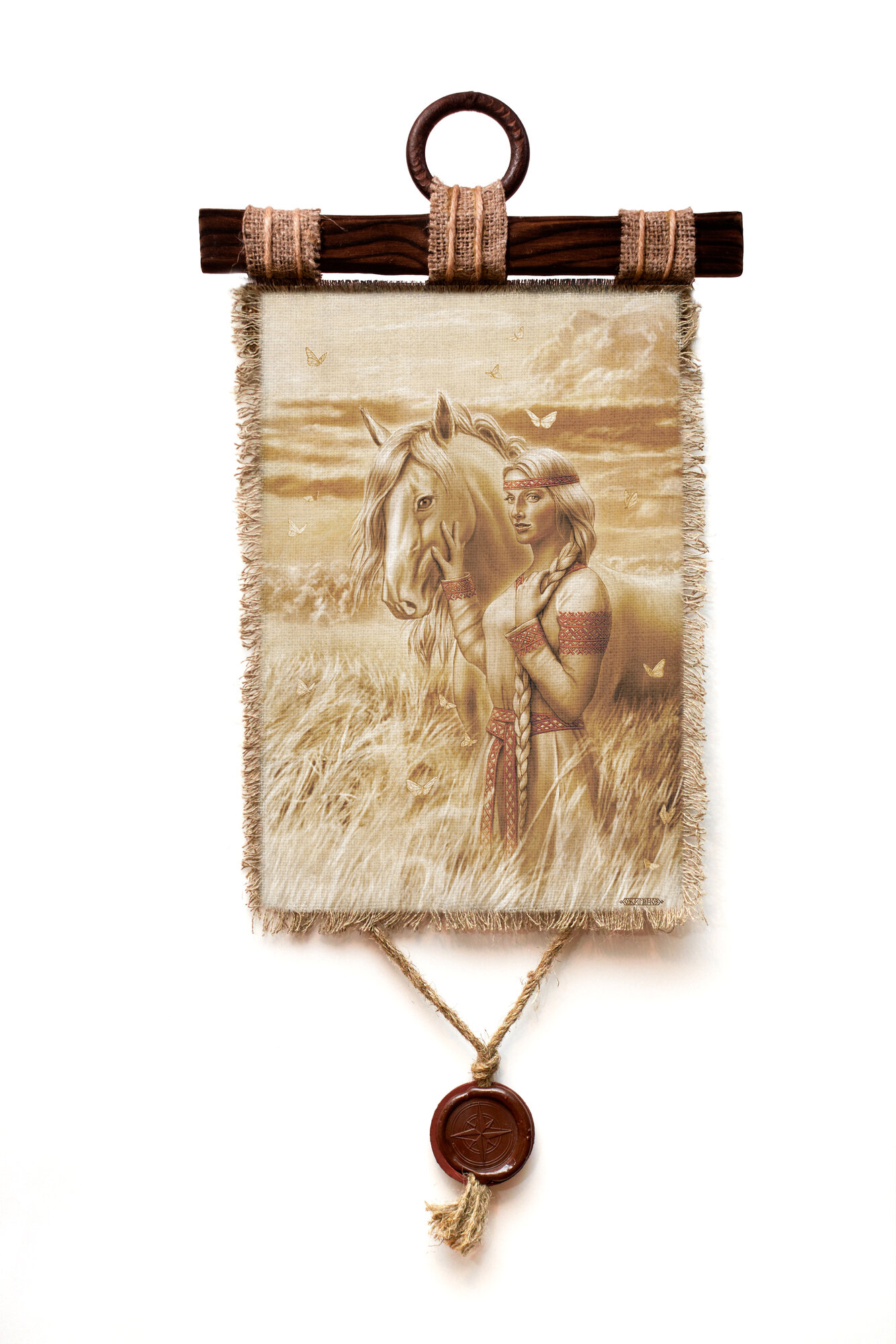 Панно Универсальный свиток Белая Русь дева А3 верт. / славянский мир