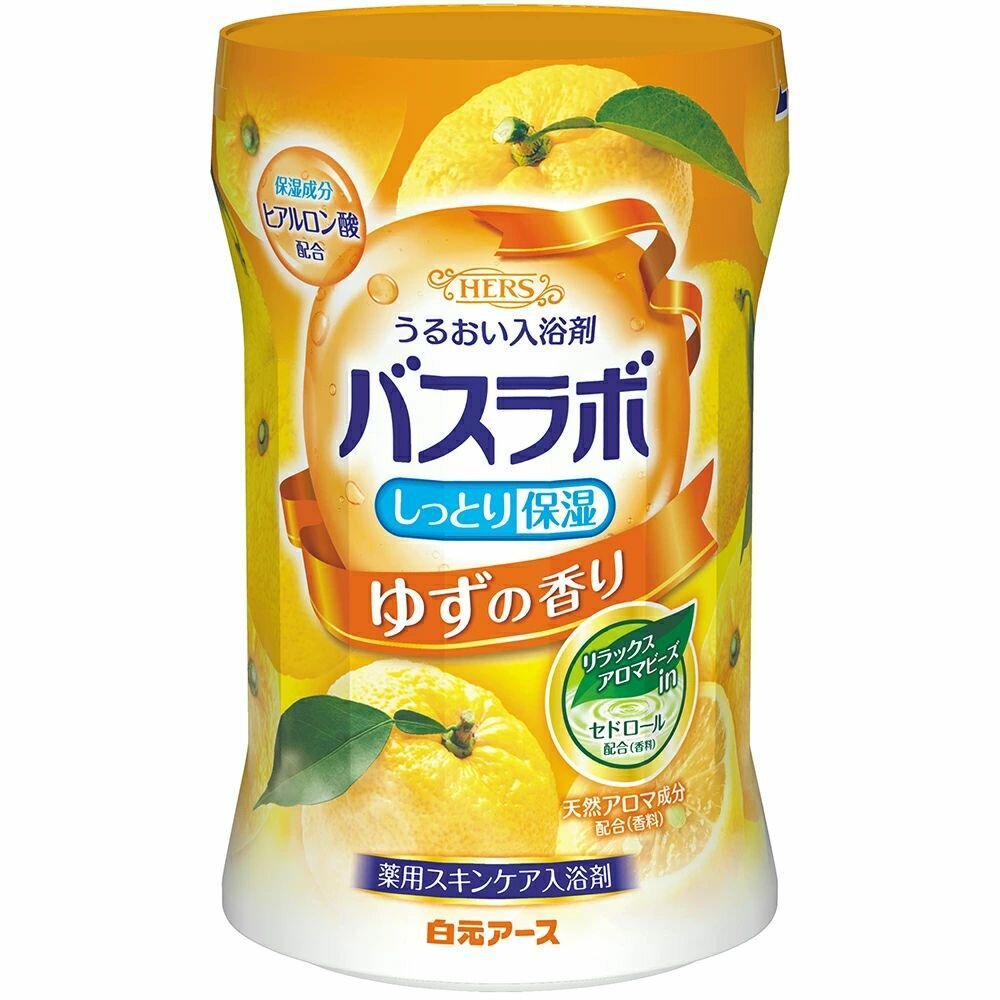 HERS Bath Labo Увлажняющая соль для ванны с гиалуроновой кислотой и ароматом юдзу, банка 540 гр