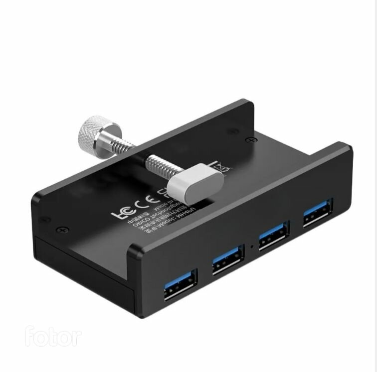 Хаб USB 3.0 MH4PU на 4 порта USB 3.0 для крепления на стол или к монитору
