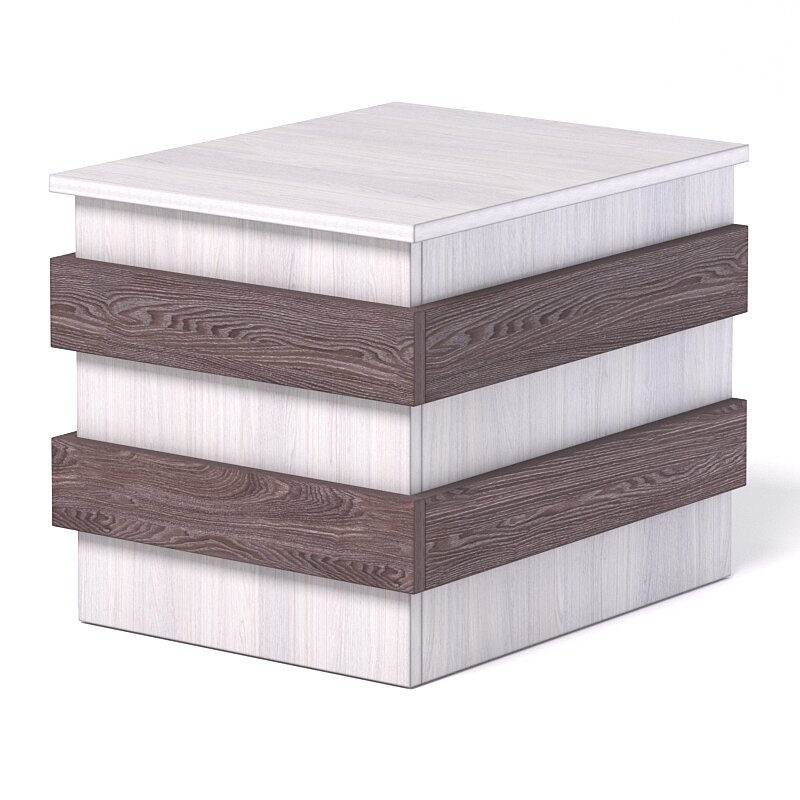 Тумба №1Б для витрин "сладость" шириной 400мм, Ясень Анкор и Ясень Анкор U31104-U31105