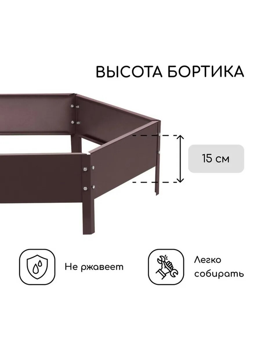Стильное оцинкованное ограждение для цветников
