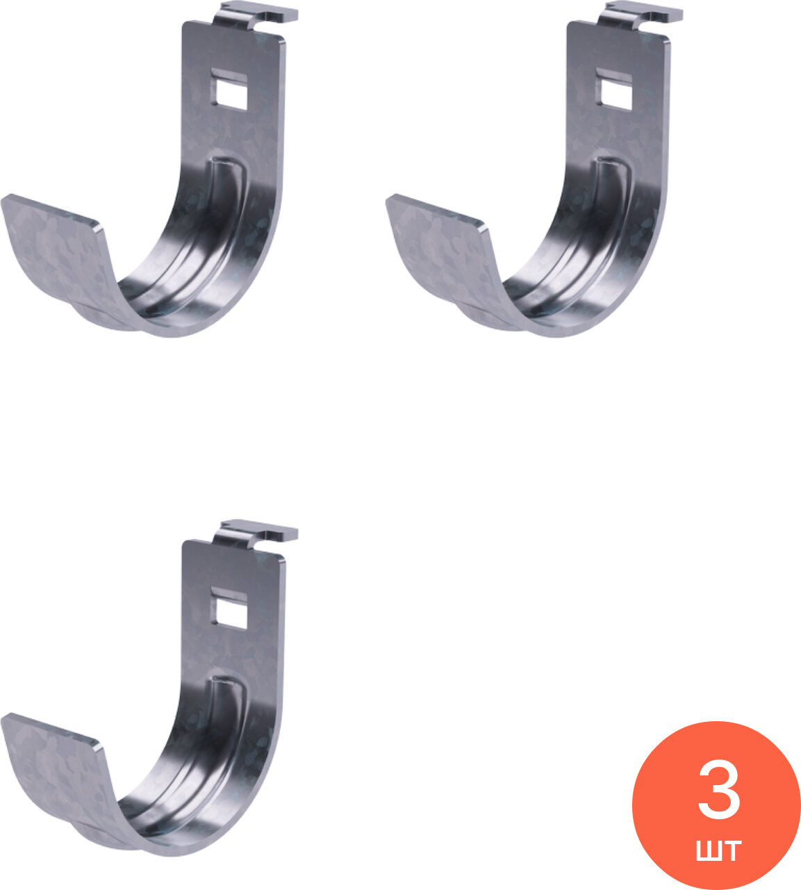 Консоль для кабельных лотков DKC / ДКС BBT-35 рожковая одинарная стальная, толщина 3мм / крепеж (комплект из 3 шт)