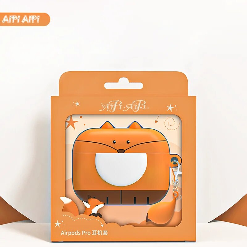 AIPIAIPI силикагель чехол для наушников для Apple Airpods Pro2 чехол для наушников с защитой от падения чехол для наушников с рисунком лисы Tws на заказ для киберспорта