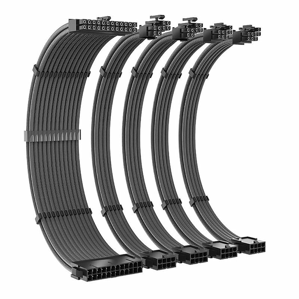 Удлинительный кабель питания блока питания ATX 24Pin Dual PCIE 6 + 2Pin Dual EPS 4 + 4Pin Нейлоновый плетеный шнур 24Pin Кабель-разветвитель материнской платы