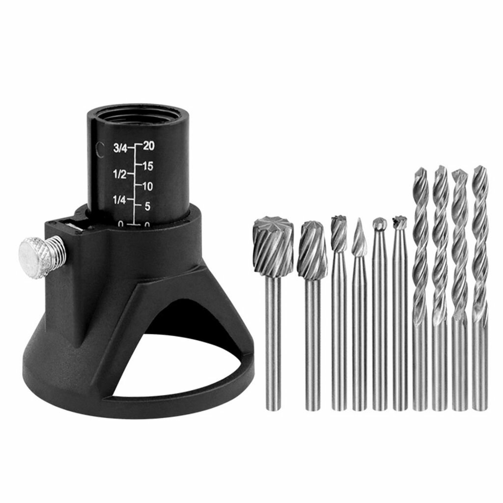 1 комплект из 11 предметов, набор локаторов для электрической шлифовальной машины со спиральным сверлом, комбинированный набор фрез с вращающимся напильником