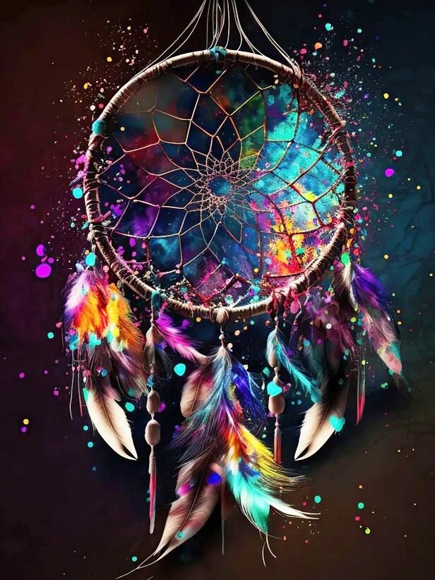 Алмазная картина "Ловец снов" алмазная огранка 40х50 см,40X50CM, белый