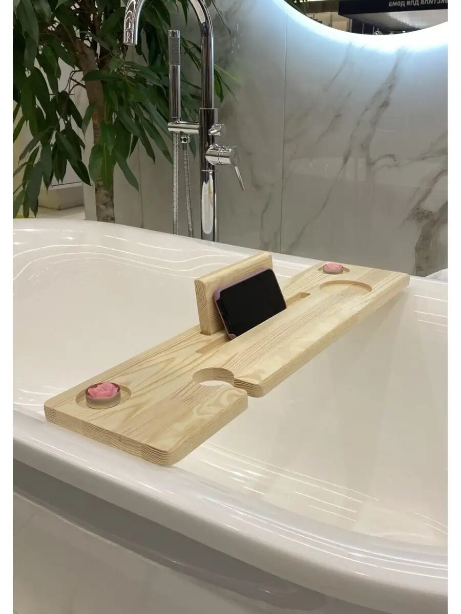 Полка для ванной комнаты, полочка винный столик на ванну
