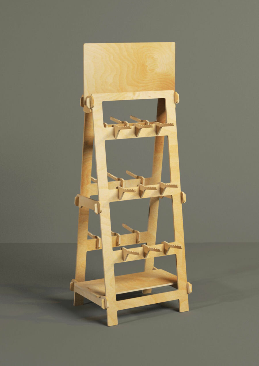 Торговая стойка из фанеры "POSMA" ФФ-55. Производитель товара - компания Westcom.