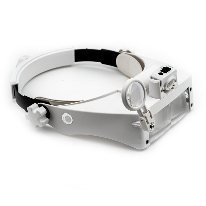 Лупа очки налобная бинокулярная с подсветкой