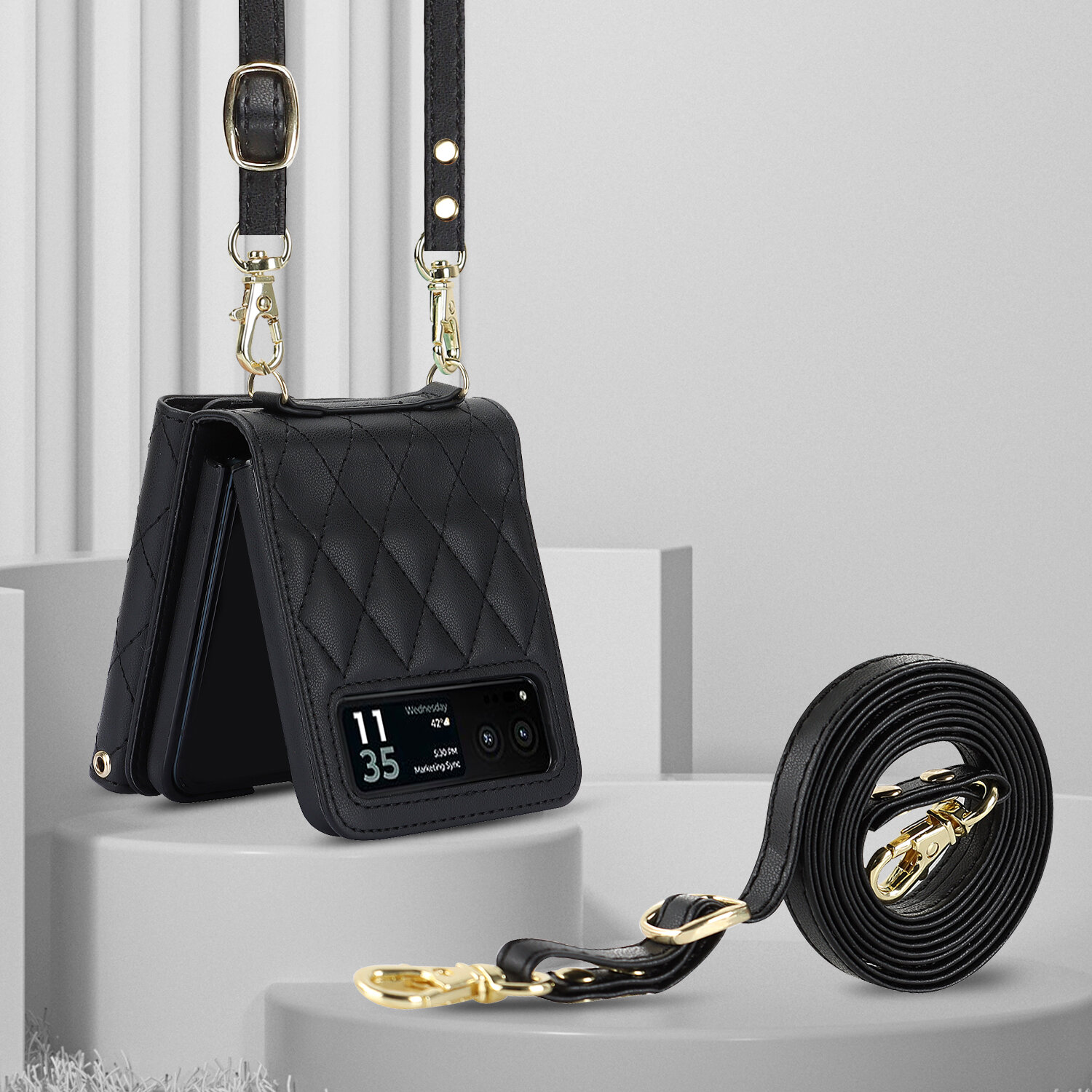 Подходит для Motorola Razr 40 / Моторола Разр 40 Модный Чехлы для телефонов, Кошелек премиум-класса, кожаный чехол для мобильного телефона, Motorola Moto 40, подставка, soft touch,360° Полная защита,