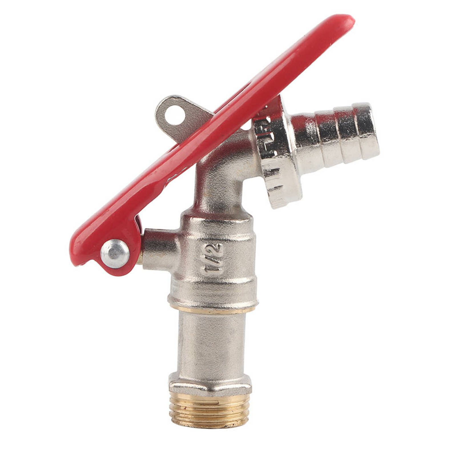 Латунный водопроводный кран с резьбой 1/2 дюйма, фиксируемый, для дома, сада и улицы.