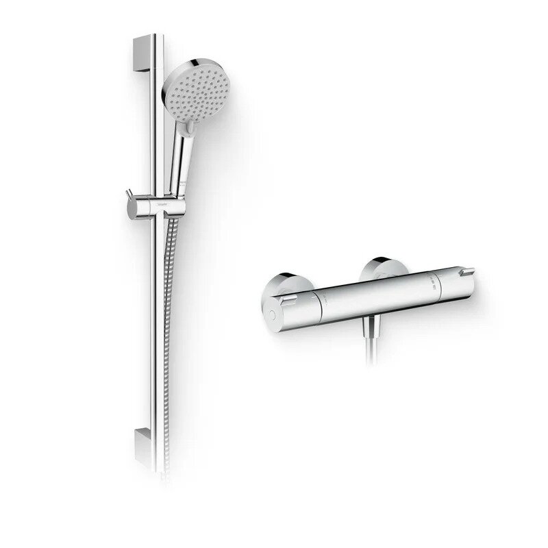 Душевой комплект Термостат Hansgrohe Ecostat 1001 CL ВМ 13211000 для душа + Гарнитур Vernis Blend 26275000 хром