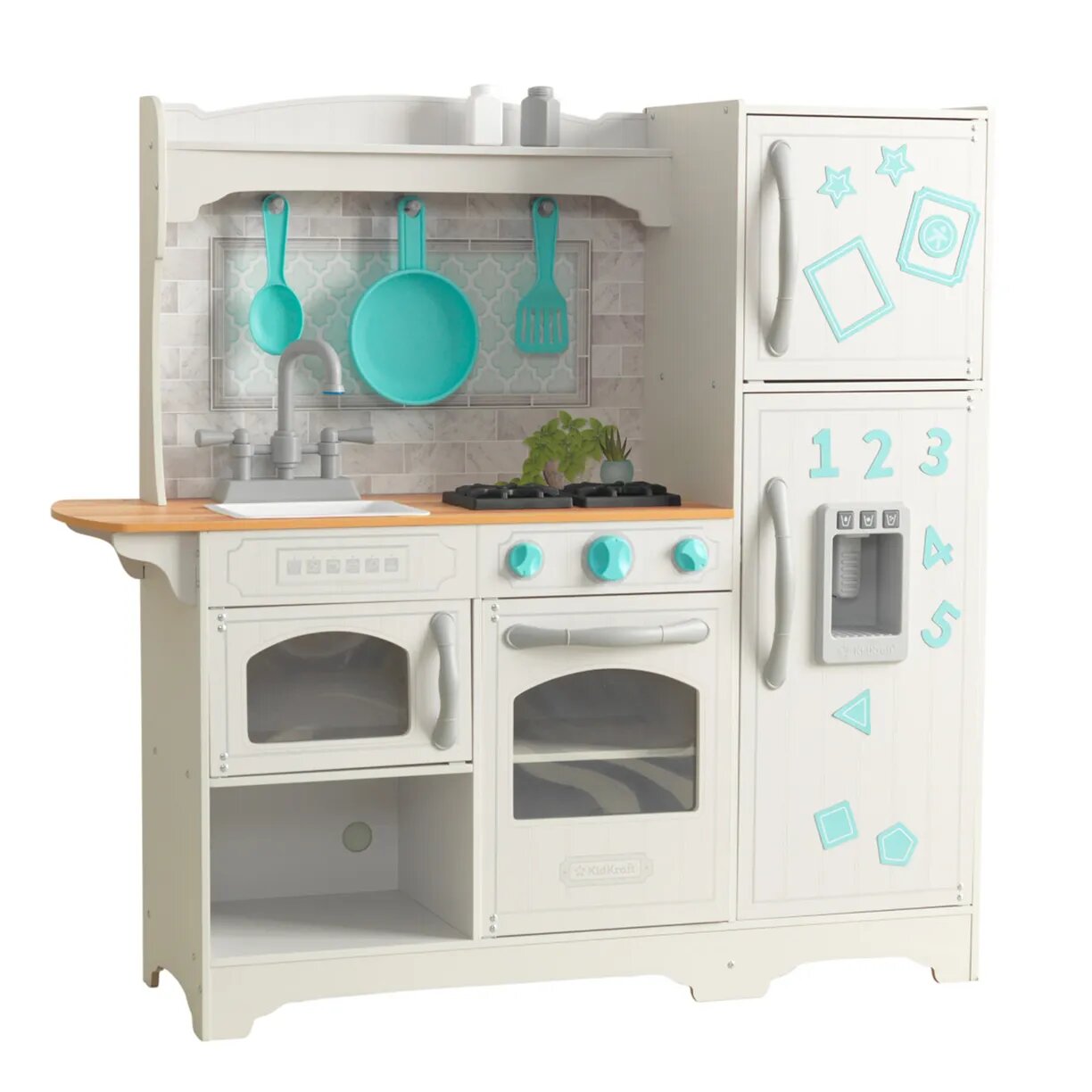 Кухня KidKraft "Загородная", белая, для детей 3-7 лет, магнитным холодильником