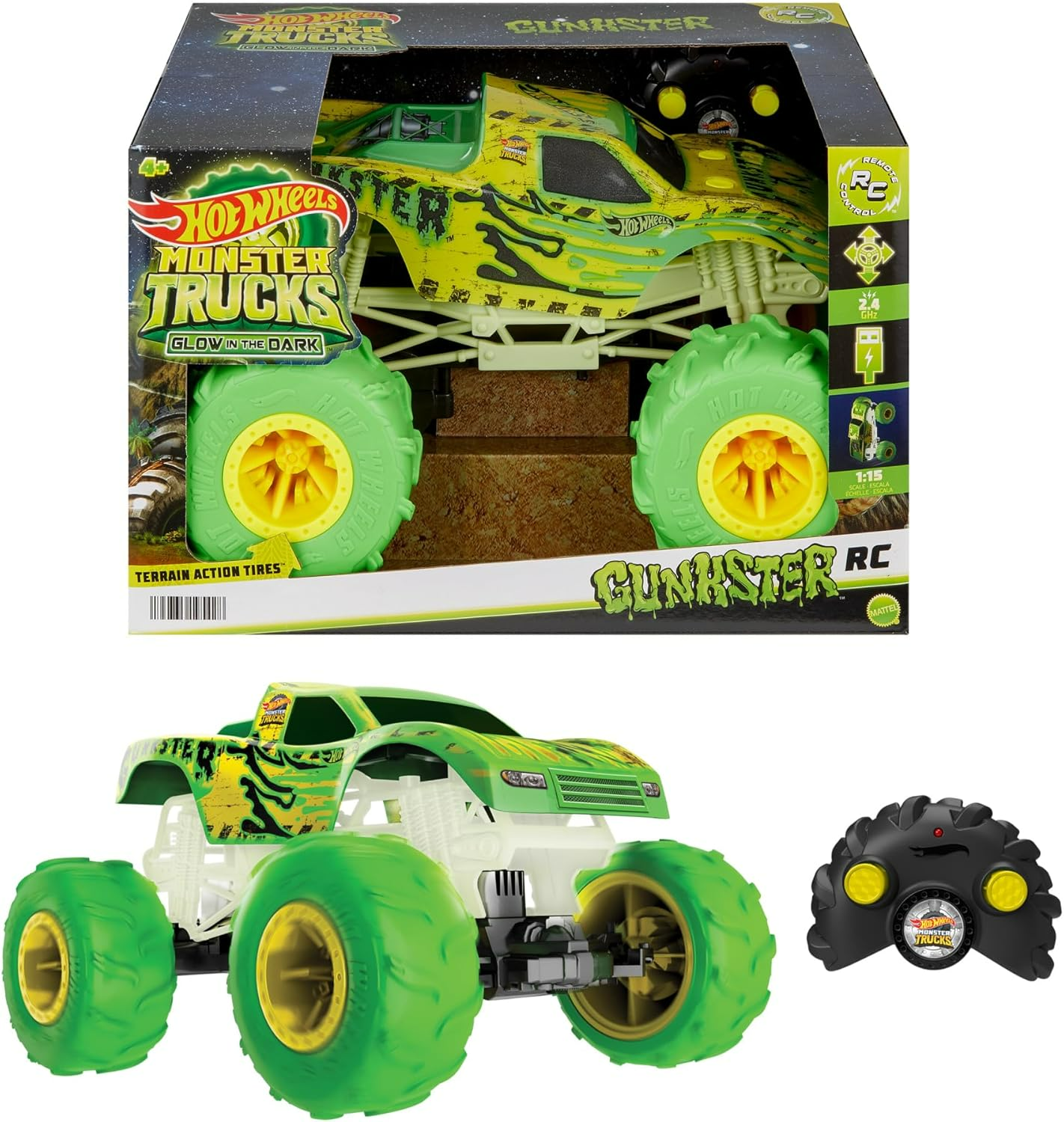 Радиоуправляемая машинка Gunkster "Монстр-трак" HTP15, для детей