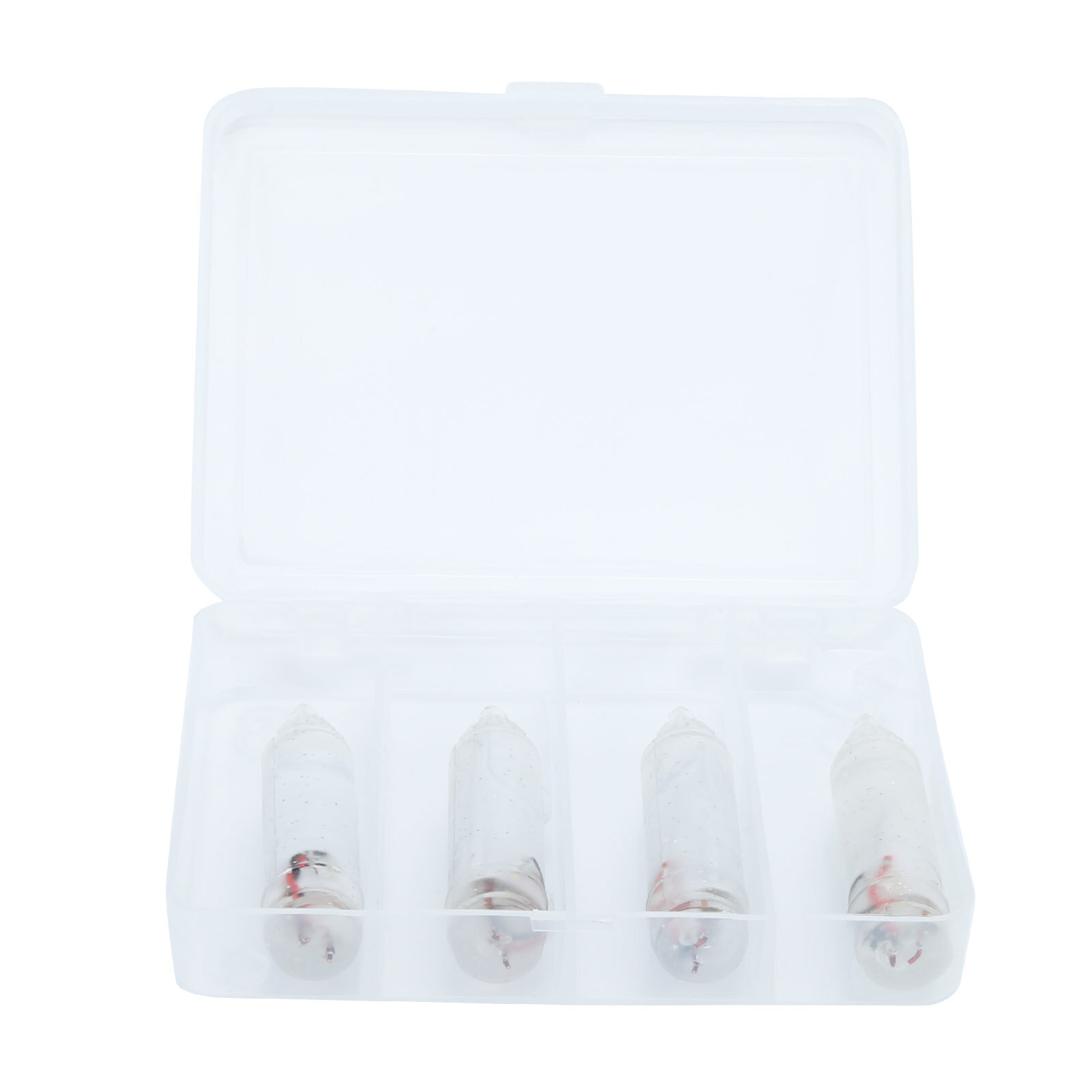 4pcs Fishing Led Lure Lure Lure Lume Подводная лампа Приманка водонепроницаемая приманка светлая белая с коробкой