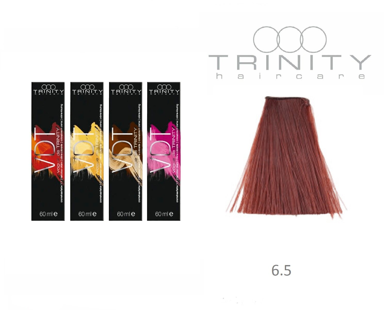 TRINITY VDT Тринити Вог де Тринити Стойкая крем краска для волос 6.5 Темный блонд красный 60мл