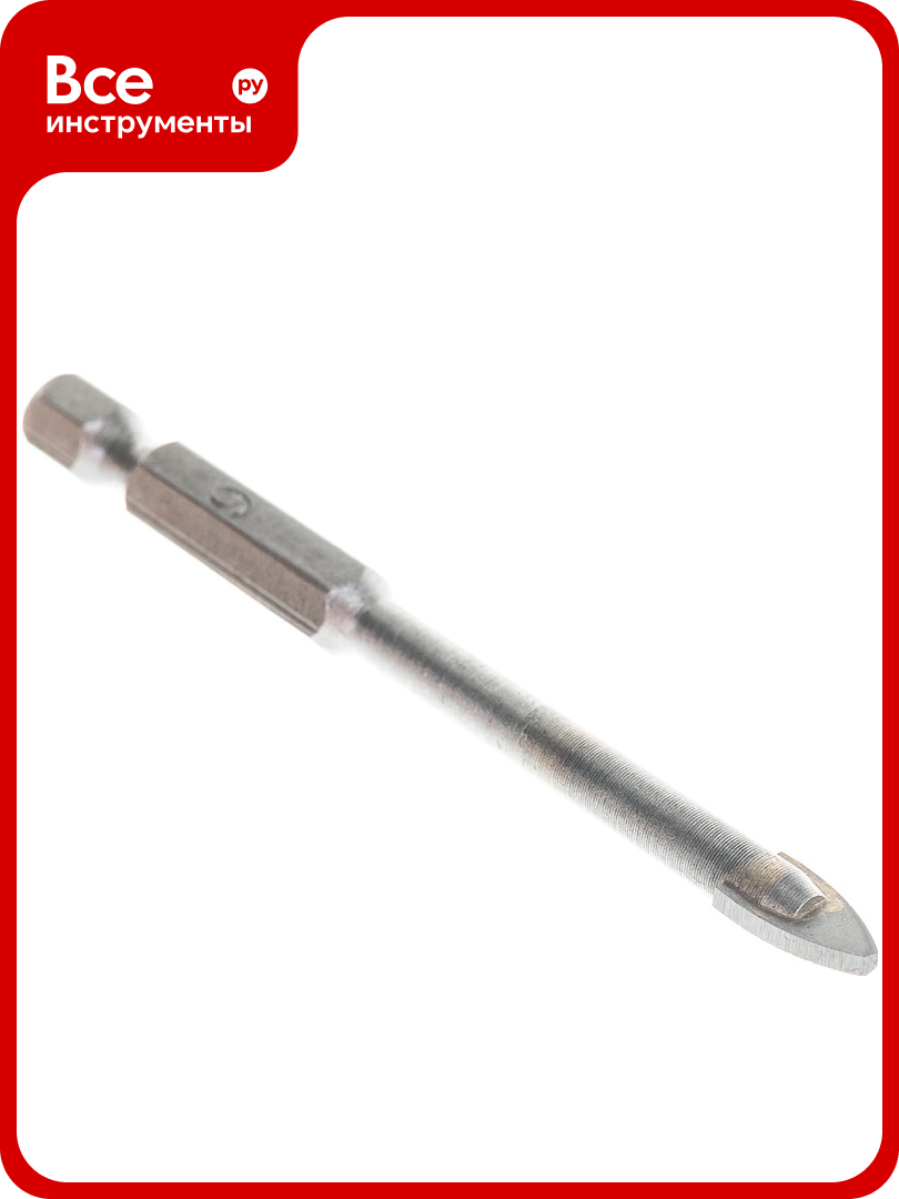 Сверло по керамограниту и керамической плитке (6 мм; 2 грани) Hardcore 150006