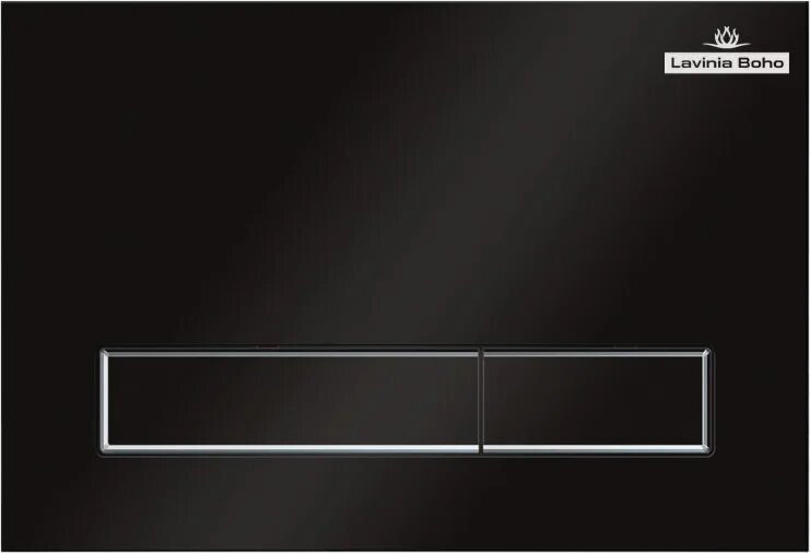 Кнопка смыва для унитаза Lavinia Boho RelFix 380501MB черная, матовая, кнопка для инсталляции, двойной смыв