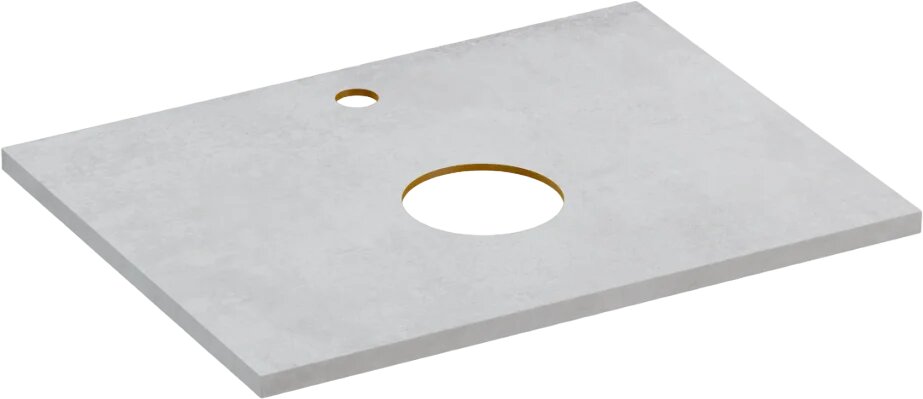 Столешница в ванную под раковину Cersanit Stone Balance серая, матовая, с отверстием для смесителя, керамогранит
