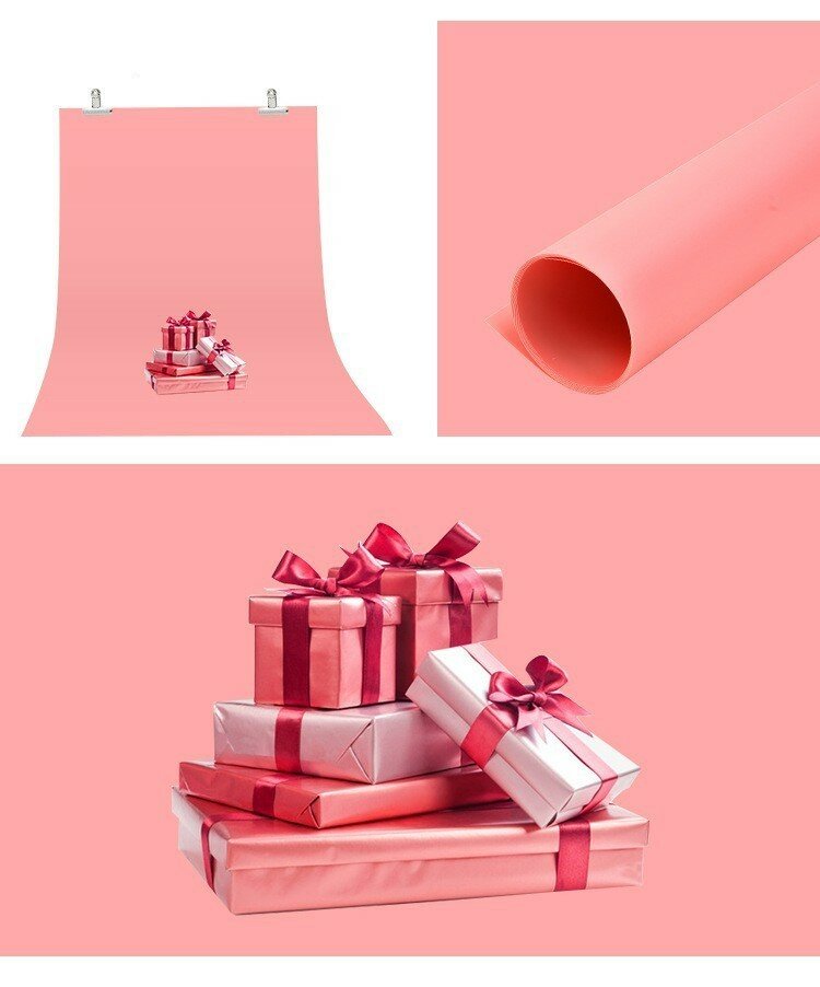 Фотофон пластиковый FST розовый 100x120 матовый, толщина 0,4мм