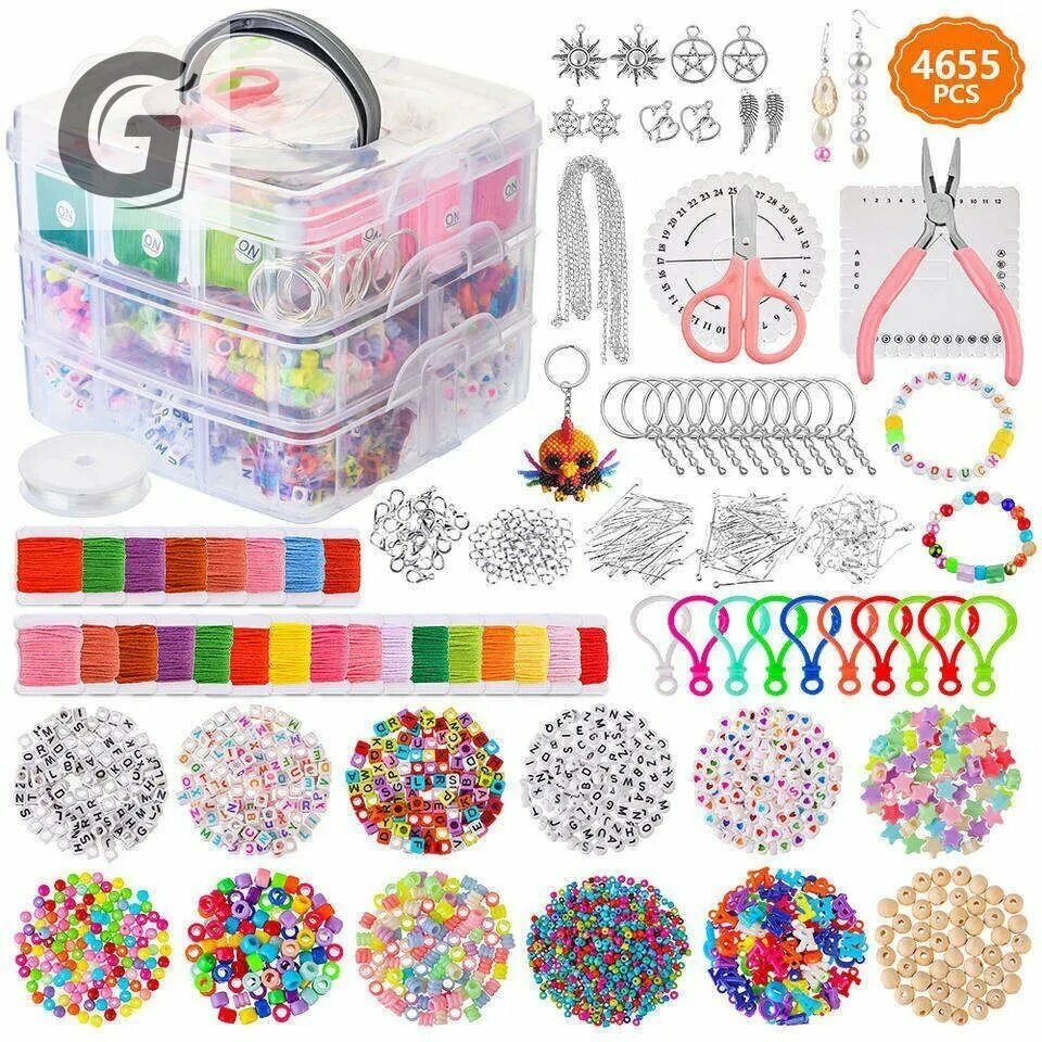 Бисер, набор для плетения, с бусинами для рукоделия, с фурнитурой и нитью для бисера
