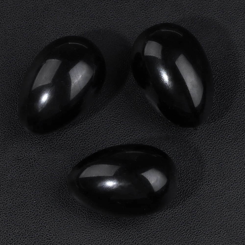 Каменная статуэтка яйцо 20*30 мм vinswet Черный, 1pcs, 20 Obsidian