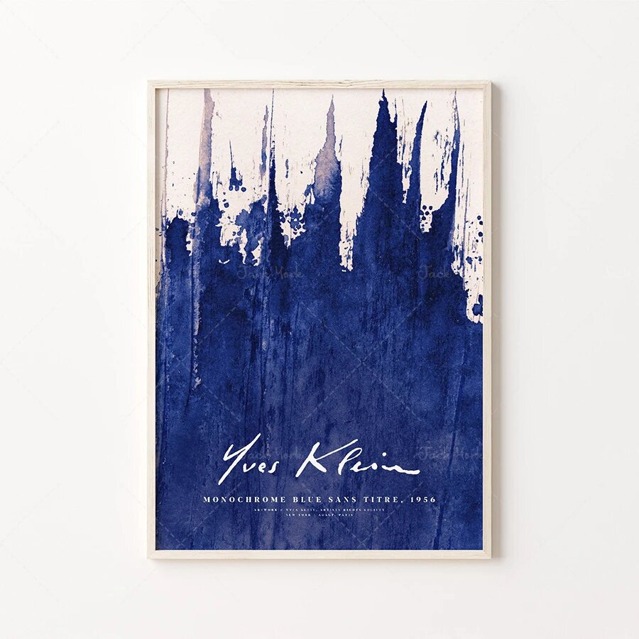 Художественный принт Yves Klein Темно-синий, 4, 60x90cm Canvas