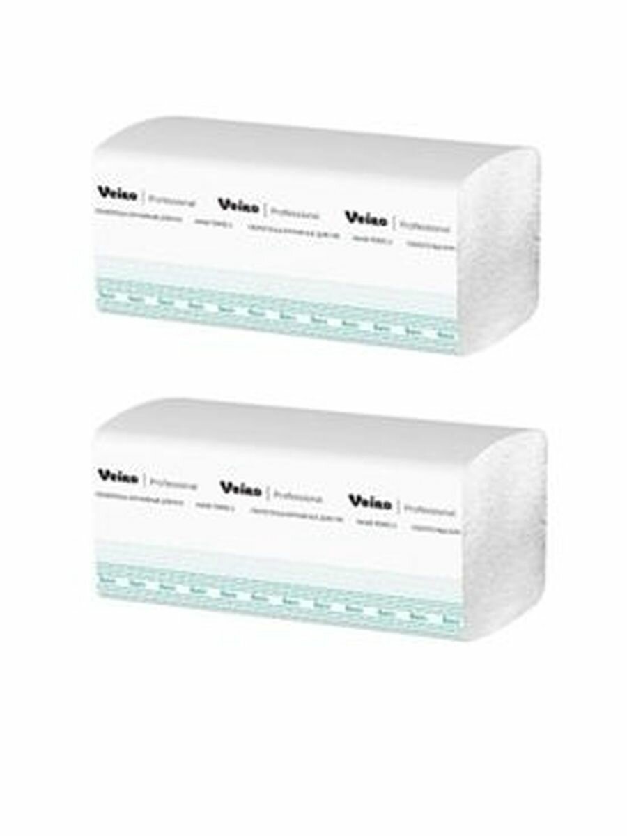 Бумажные Полотенца Veiro для рук Basic KV104, 210*216мм, 1 Слой 250 Листов . Набор 2 упаковки